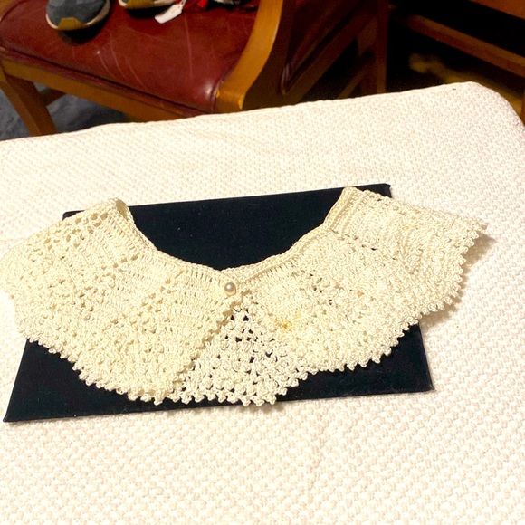 Other | Vintage Crocheted Collar With Pearl Closure | Poshmark